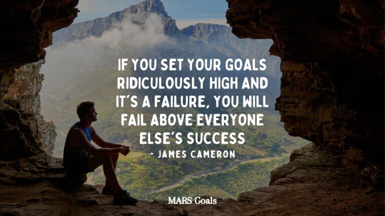 Accepting Failure as a Step to Unexpected Success - MARS Goals